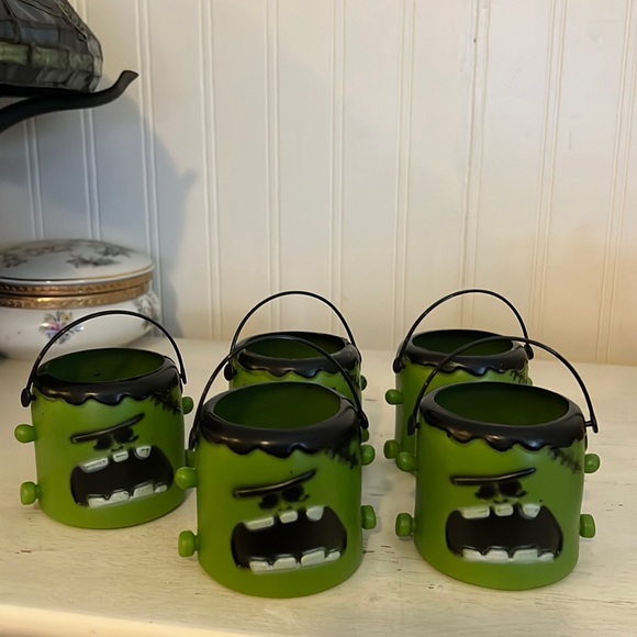 Holiday | Lot 5 Vintage Halloween Frankenstein Candy Cups Buckets ...